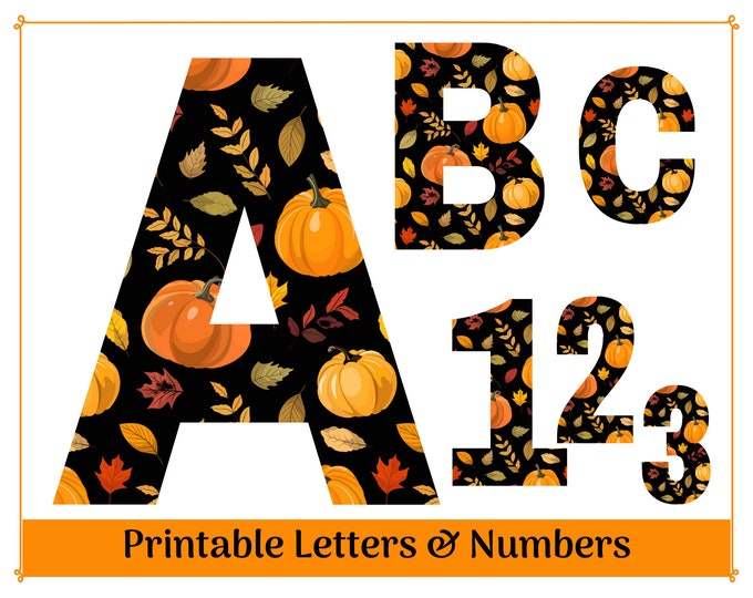 Printable Fall Leaves Alphabet Set - Etsy Canada