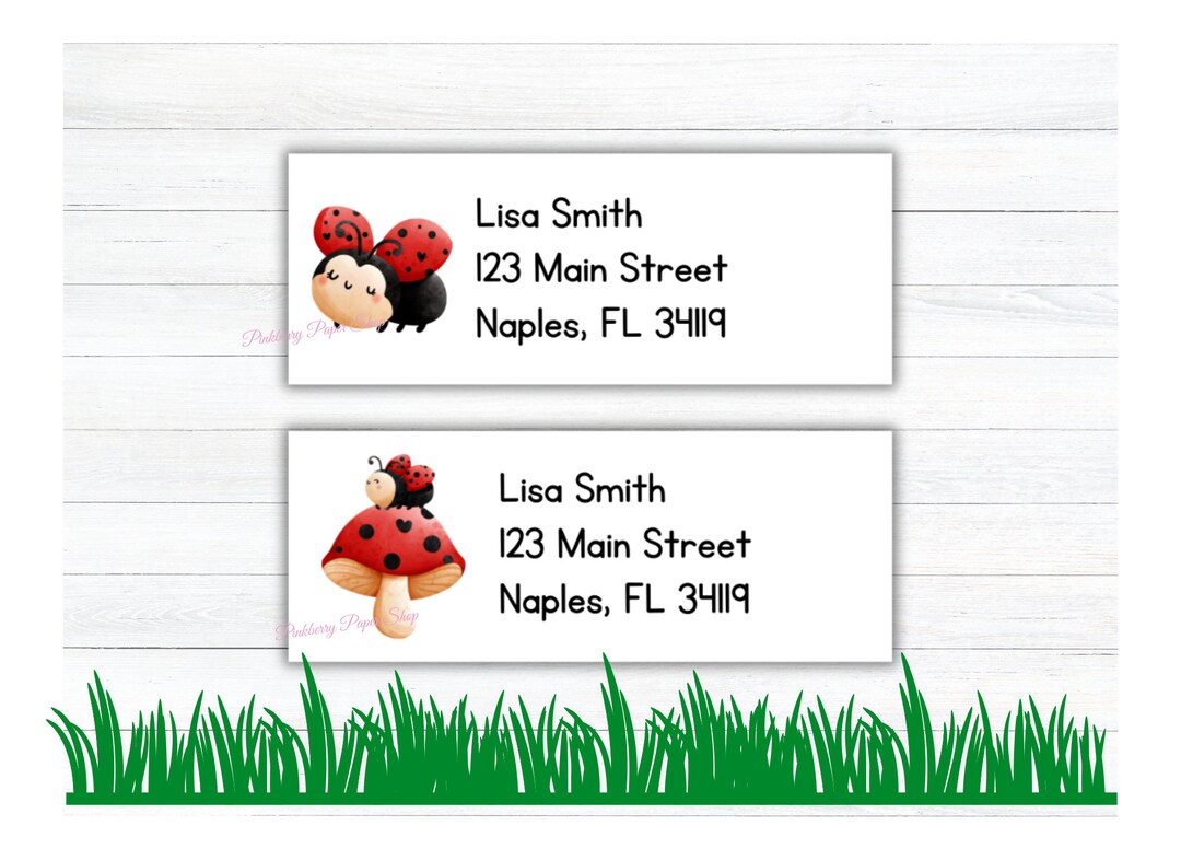 Ladybug Return Address Labels | Cute Ladybug Label | DIY Printable ...