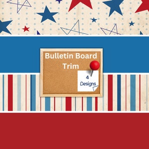 Patriotic Bundle Bulletin Board Trim | Printable Border | Classroom ...