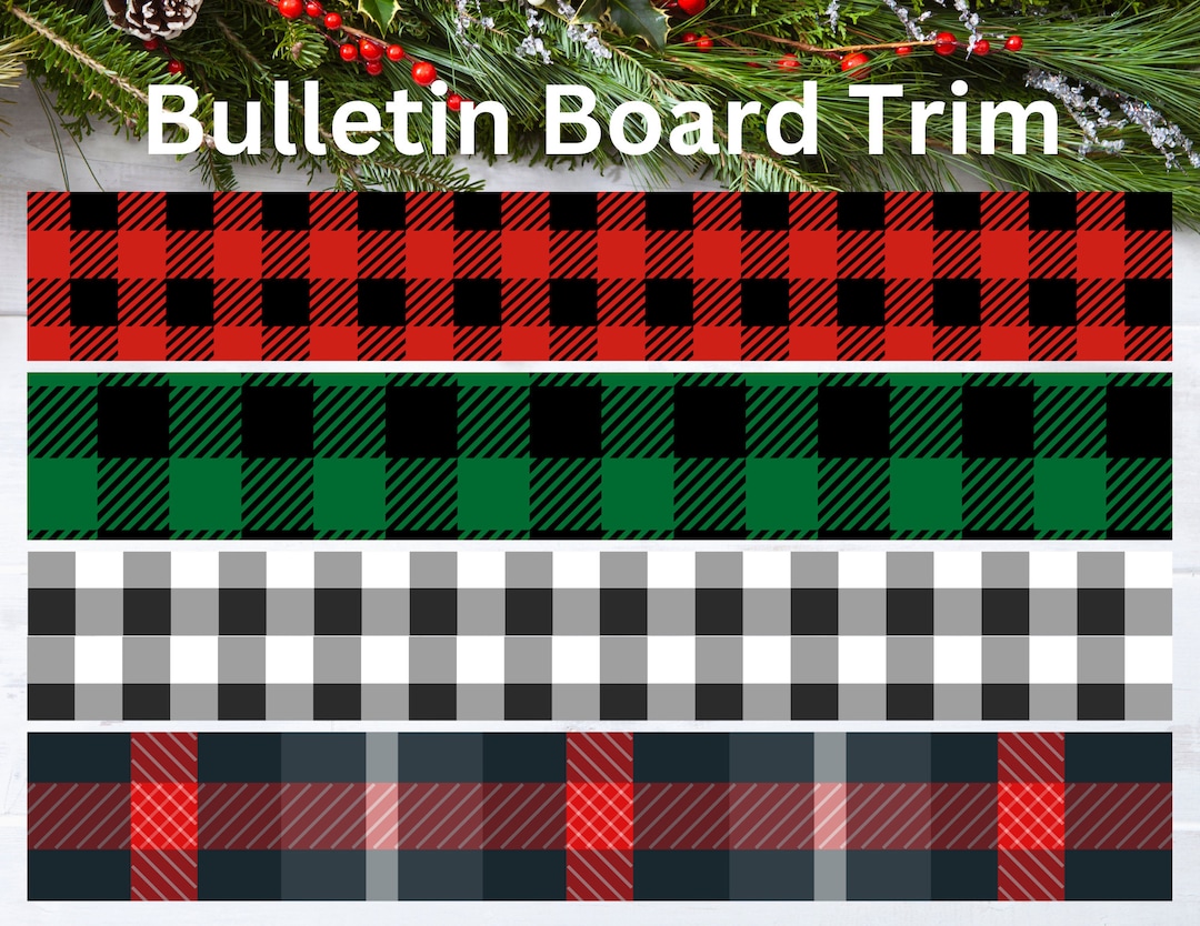 Holiday Plaid Bulletin Board Border / Printable Border | Classroom ...