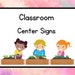 Watercolor Classroom Center Signs | Preschool Centers | Printable ...
