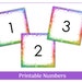 Rainbow Glitter Monthly Calendar Headers and Numbers | Instant Digital ...