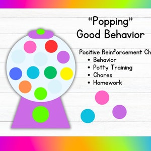Bubblegum Machine Positive Behavior Chart: Potty Training, Chores ...
