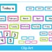 Bright Color Pop Classroom Calendar Set: Printable Headers (digital ...