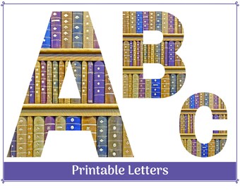 Library Letters - Etsy