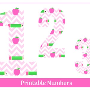 Preppy School Themed Alphabet Clip Art and Numbers 0-9 | Printable ...