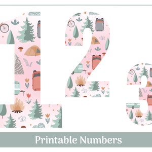 Camping Alphabet Clip Art Letters A-Z, Numbers 0-9 | Printable ...