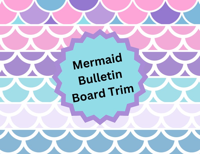 Mermaid Bulletin Board Trim Bundle: Printable Classroom Decor (digital ...
