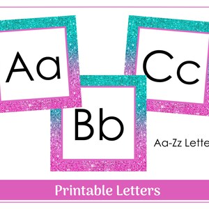 Purple and Teal Glitter Themed Classroom Calendar - Activity Number ...