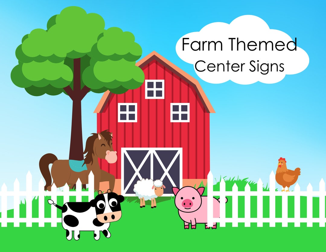 Farm Themed Classroom Center Signs | Preschool Centers | Printable ...