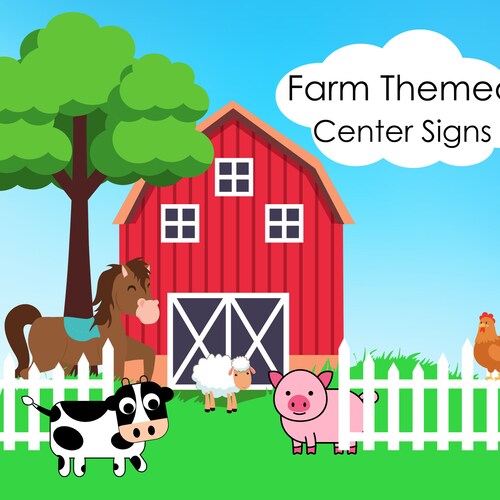 Farmhouse Classroom Center Signs Preschool Centers Daycare - Etsy