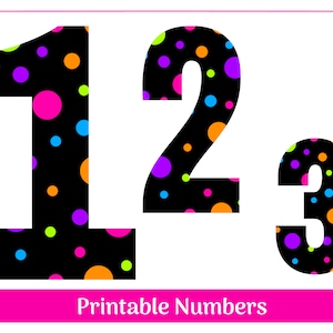 Polka Dot Alphabet: Black & Neon Printable Letters (digital Download ...