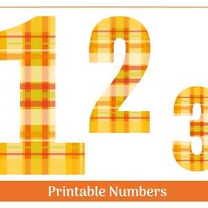 Fall Plaid Alphabet Letters & Numbers: Orange Yellow Clip Art (digital ...
