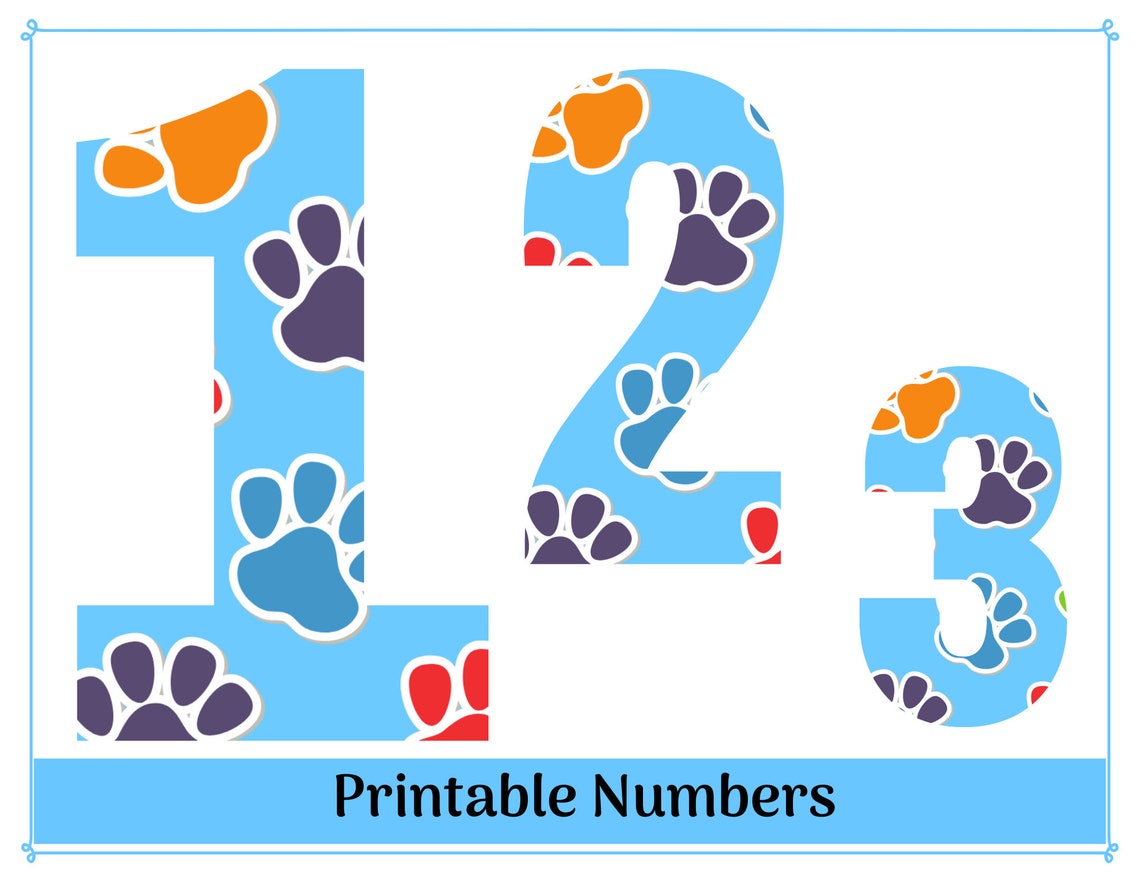 Blue Paw Print Alphabet Letter Clip Art Uppercase Alphabet - Etsy