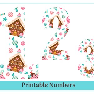 Gingerbread House Alphabet Clip Art Letters A-Z and Numbers 0-9 | DIY ...