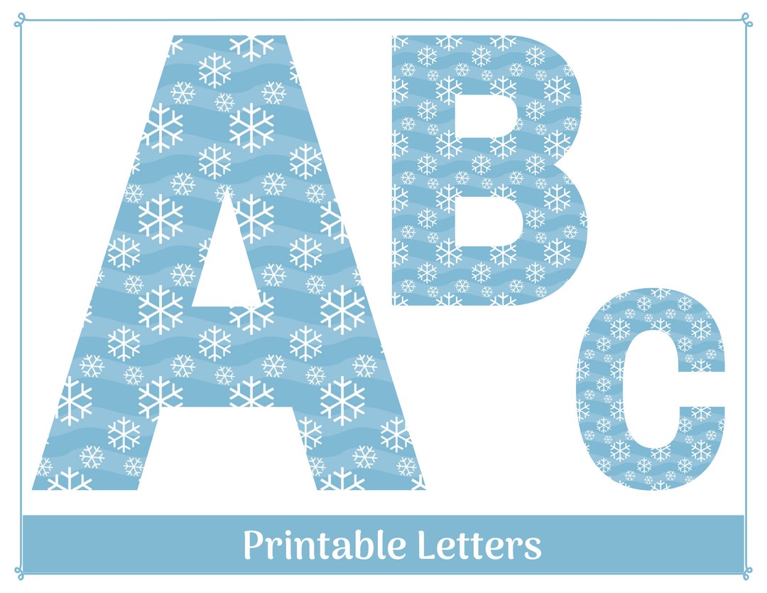 Snowflake Alphabet Clip Art Letters A-Z Printable & - Etsy Canada