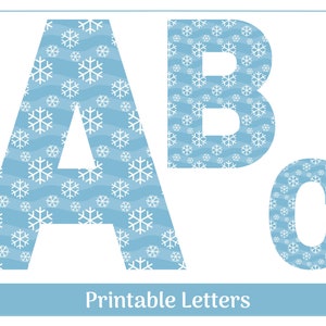 Snowflake Alphabet Letters & Numbers: Printable Clip Art (digital ...