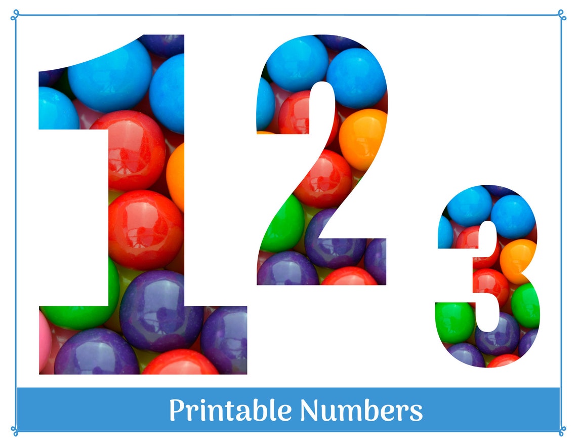 Gumball Alphabet Letters & Numbers: Printable Clip Art (digital ...