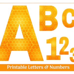 Bee Hive Alphabet Letters A-Z, Numbers 0-9 (digital Download) - Etsy