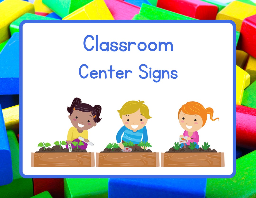 Building Blocks Classroom Signs | Printable & Resizable Classroom ...