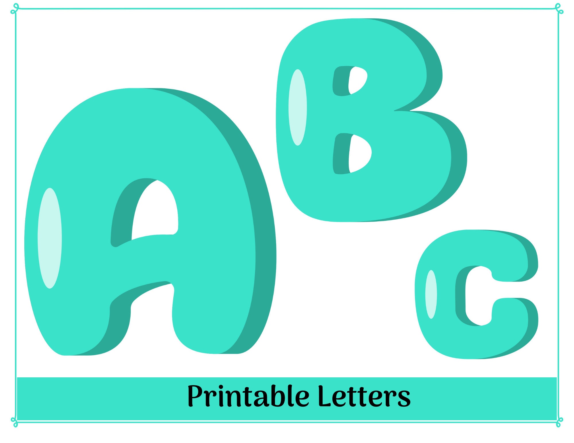Printable Bubble Letter Alphabet Az