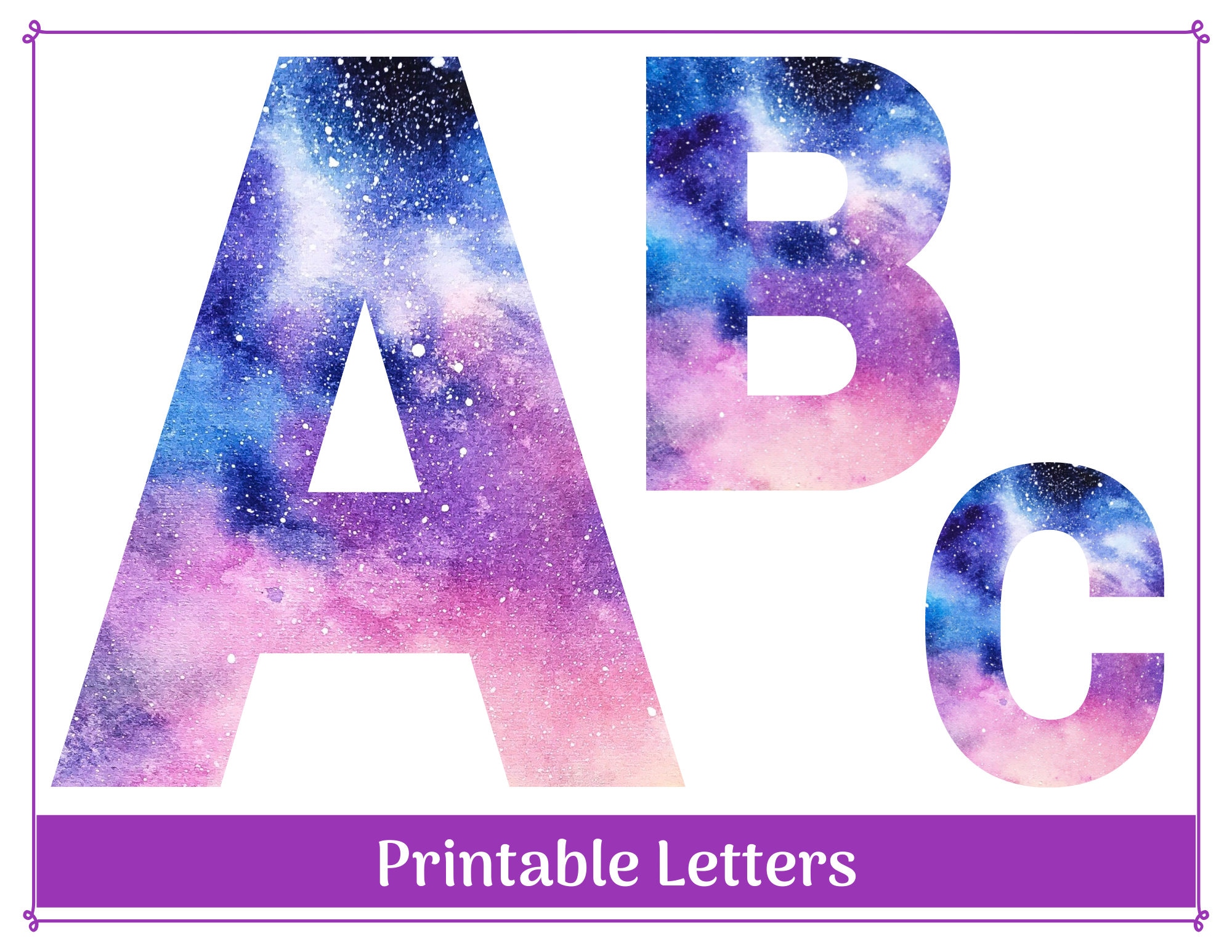 Space Alphabet Clip Art Letters A-Z Printable & Resizable - Etsy Australia