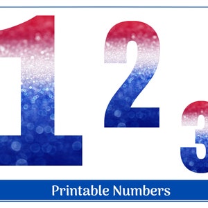 Patriotic Red, White, and Blue Alphabet Letter and Number Clip Art ...