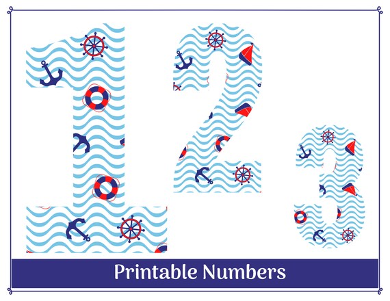Party Décor Bulletin Board Scrapbooking – Sublimation Numbers Printable ...