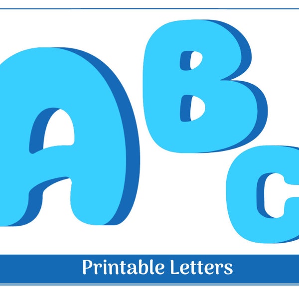 Blue Bubble Letters - Etsy