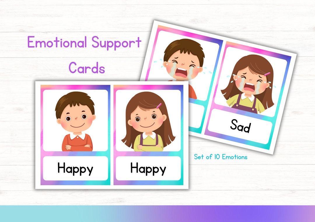 Emotional Support Cards | Set of 10 Feelings, Emotions, Self-regulating ...