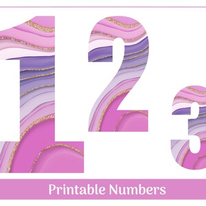 Purple Marble Alphabet Clip Art Letters A-Z, Numbers 0-9 | Printable ...