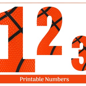 Basketball Alphabet Clip Art Letters A-Z, Numbers 0-9 | Printable ...