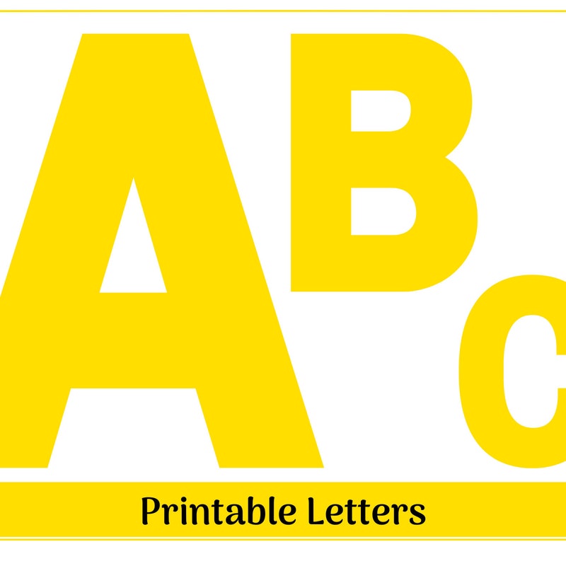 Yellow Retro Alphabet Letters - Etsy New Zealand