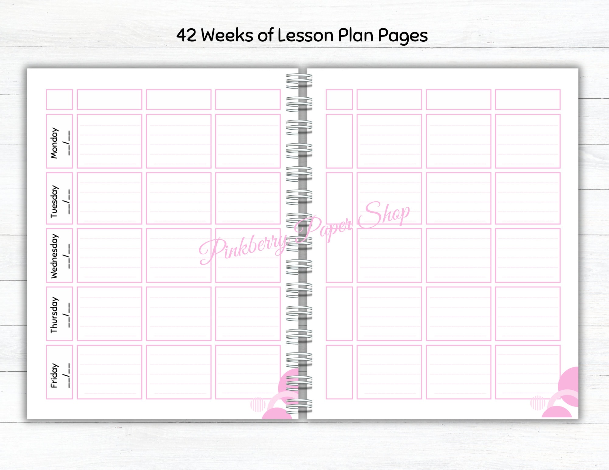 Pastel Polka Dot Teacher Lesson Plan Book: Printable Planner (digital ...