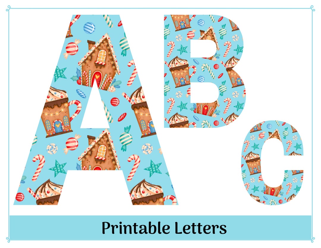 Christmas Gingerbread Alphabet Clip Art: A-Z, 0-9 (digital Download) - Etsy