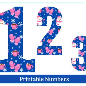 Snowmen Alphabet Clip Art Letters A-Z and Numbers 0-9 | Printable ...