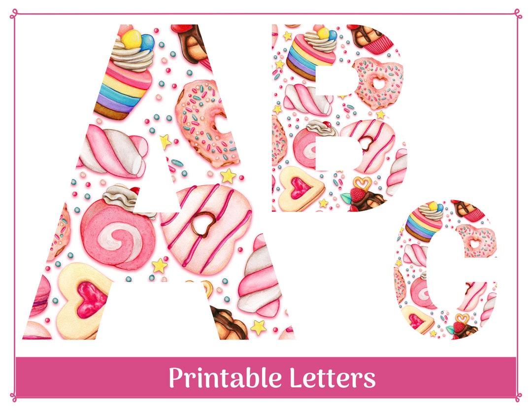 Bakery Shop Alphabet Clip Art Letters A-Z and Numbers 0-9 | Printable ...