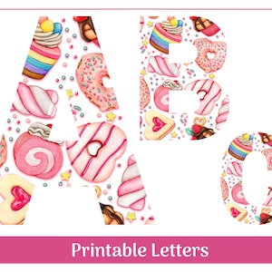 Bakery Shop Alphabet Clip Art Letters A-Z and Numbers 0-9 | Printable ...