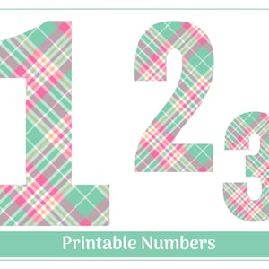 Pink and Green Spring Plaid Alphabet Clip Art Letters A-Z | Etsy