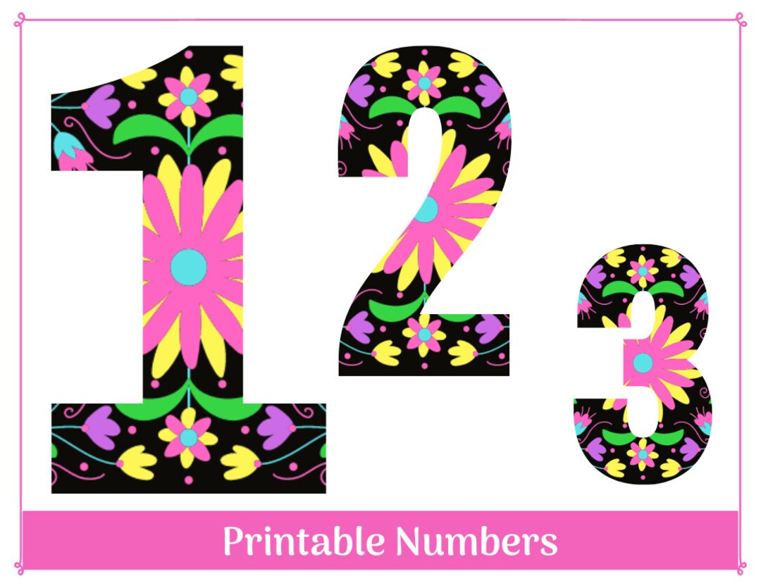 Mexican Numbers 0-9 Number Clip Art Digital Printable - Etsy