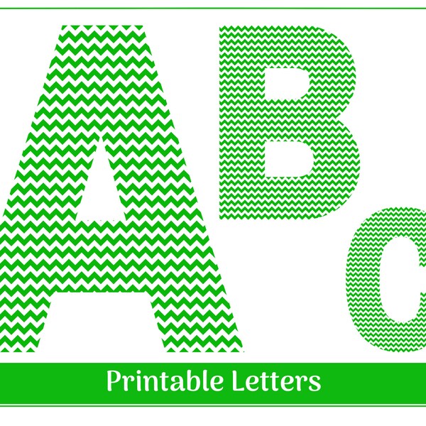 Chevron Alphabet - Etsy