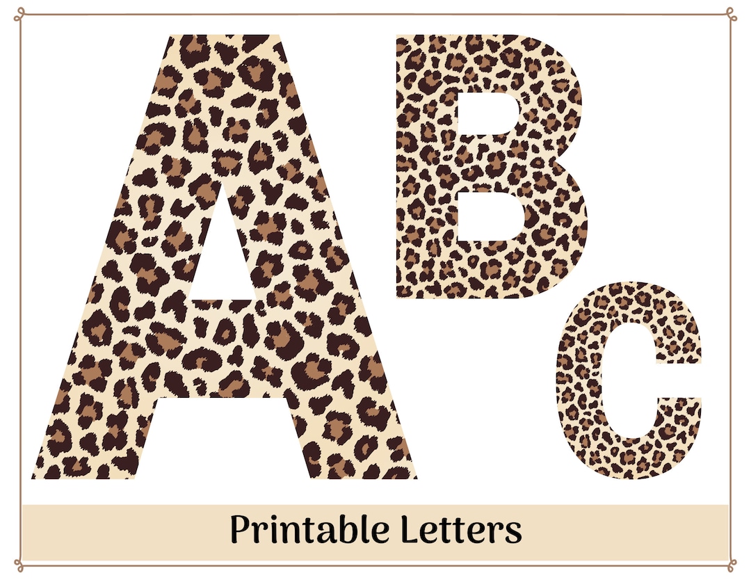 Leopard - Safari Alphabet Clip Art Letters A-Z | Numbers 0-9 - Etsy