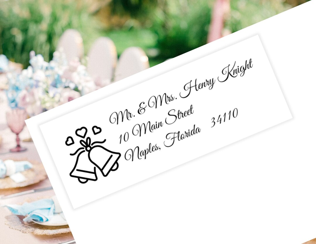 Wedding Return Address Labels | Wedding Bells Return Address Labels ...