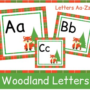 Woodland Themed Classroom Bundle | 12 Month Calendar | Alphabet Cards ...