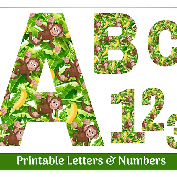 Jungle Letters - Etsy