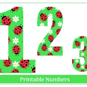 Ladybug Alphabet Clip Art Letters A-Z and Numbers 0-9 | Printable ...