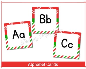 Christmas Alphabet Cards: Printable Classroom Letters (digital Download ...