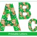 Monkey Jungle Alphabet Letters & Numbers - Etsy
