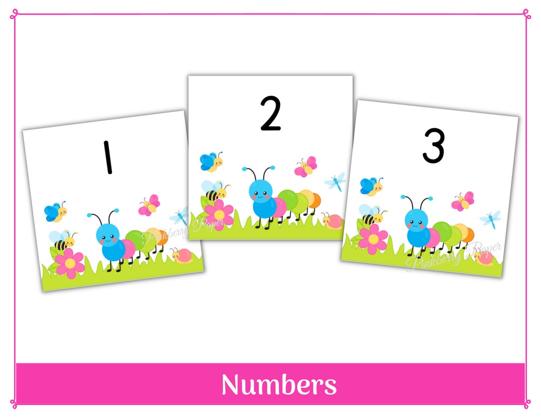 Garden Numbers 1-31: Printable Classroom Calendar Clip Art (resizable ...