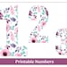 Purple Floral Alphabet Letters A-Z, Numbers 0-9 | Bulletin Board ...